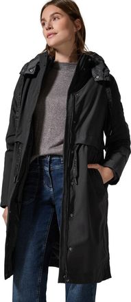 Cecil Damen B101059 2in1 Trench Coat, Schwarz, XXL EU