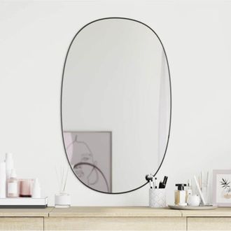 vidaXL Vidaxl - Miroir mural Noir 80x50 cm 528971