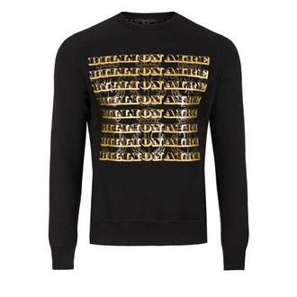 Billionaire Boys Club Homme, Sweatshirts et sweats &agrave; capuche, Noir, Taille: XS Round Neck Cotton Fleece SweaT-shirt