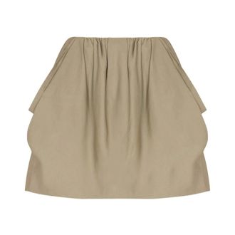 Balmain Femme, Jupes, Vert, Taille: 38 FR Cotton Poplin Balloon Skirt