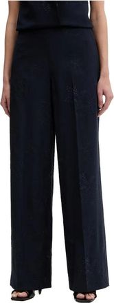 Twinset Femme, Pantalons, Bleu, Taille: 40 FR Pantalon Palazzo Brod&eacute;