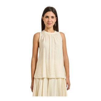 Manila Grace Femme, Blouses et Chemises, Beige, Taille: 40 FR Top &agrave; col rond