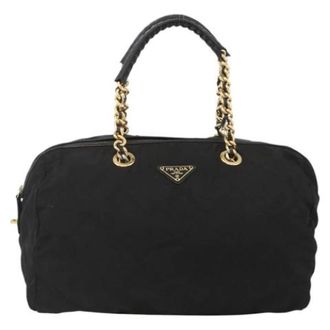 Prada Pre-owned Vintage Leder Handtasche - - Pre-owned - Damen - Schwarzk - ONE SIZE