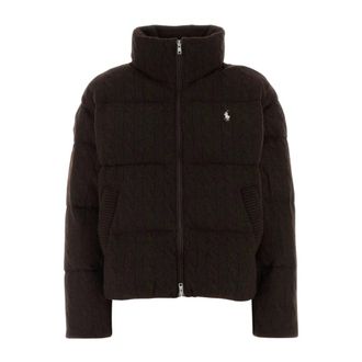 Polo Ralph Lauren Pufferjacke aus Woll-Kaschmir-Strick - - Jackets - Damen - Braun - M