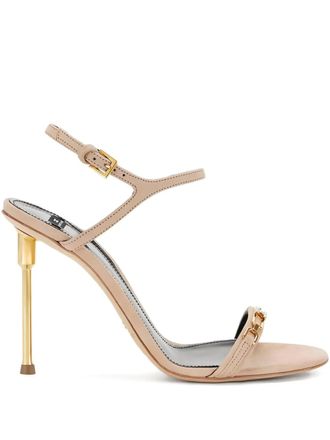 Elisabetta Franchi sandales à talon sculpté - Tons neutres