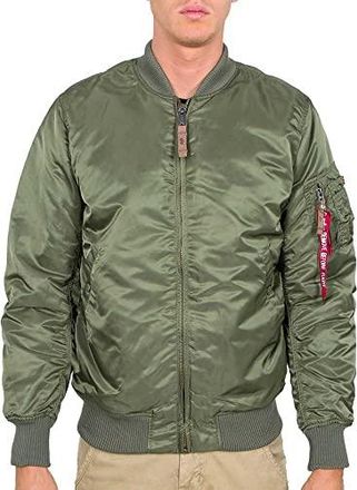 Alpha Industries Alpha Industries Alpha Indutries MA-1 VF 59 Long Bomber Veste pour Homme, Sage-Green, Large