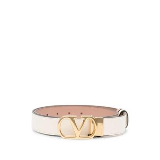 Valentino Garavani VLogo Signature G&uuml;rtel - - Accessories - Damen - Beige - 80 CM