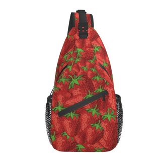 AOOEDM Strawberry Sling Bag Lässige Umhängetasche für Damen, niedlicher Rucksack, Brust-Tagesrucksack für den Außenbereich