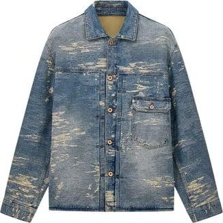 Emporio Armani Blouson droit en jeans en coton