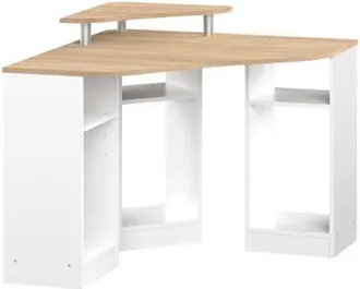 TemaHome Temahome - Bureau dangle 94x94x82 cm blanc et ch&ecirc;ne - loca