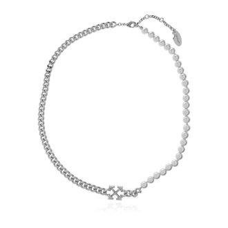 Off-white Imitierter Perlenhalskette - - Accessories - Herren - Grau - ONE SIZE