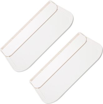 NUOBESTY 2 Stück Faltbare Wandregale aus Kunststoff Schwebendes Klebewandregal ohne Bohren Weiß Platzsparendes Aufbewahrungsregal für Bad Küche und Schlafzimme