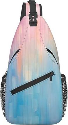 Generic Sacoche Tactique Art moderne color&eacute; Polyester Sling Bag Durable Sac &agrave; Poitrine pour Cyclisme Randonn&eacute;e Femme