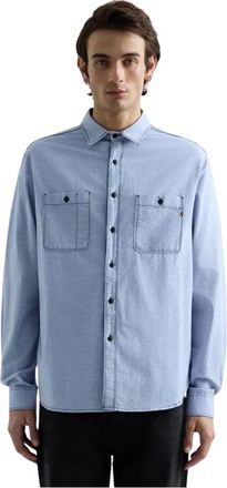 Replay Homme, Chemises, Bleu, Taille: XL Chemise classique en coton