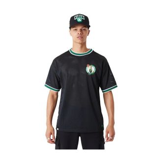 New Era Schwarzes Celtics NBA Mesh Tee - - Tops - Herren - Schwarzk - XS