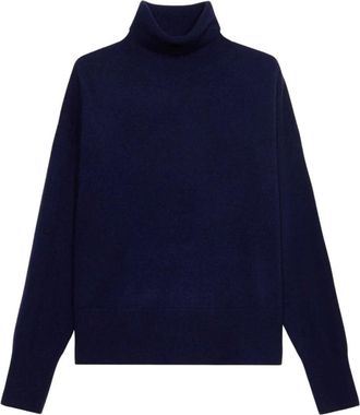 Oltre Femme, Pulls, Bleu, Taille: 46/48 FR Pure Cashmere Turtleneck