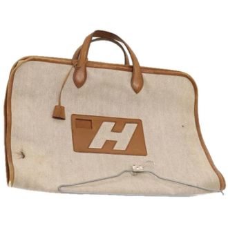 Herm&egrave;s Pre-owned Canvas reisetaschen - - Pre-owned - Damen - Beige - ONE SIZE