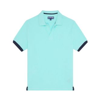 Vilebrequin Homme, Tops, Bleu, Taille: S Polo en Piqu&eacute; de Coton