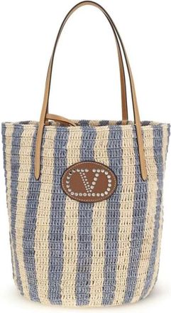 Valentino Garavani Femme, Sacs, Multicolore, Taille: ONE Size Sac Shopping en Raphia Ray&eacute;