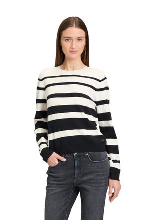 Betty & Co Damen 5937/3235 Pullover, Black/Cream, 40 EU