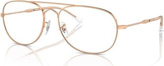 Ray-Ban Bain Bridge Optics Rotgold Fassung Klar Glas Polarisiert 55-17