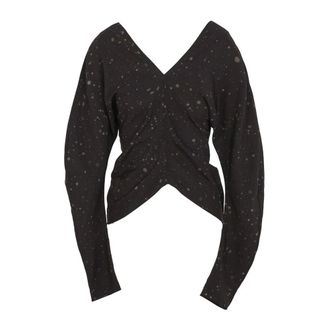 Cortana Kaz- Seidentop mit Fleckenmuster- - - Tops - Damen - Schwarzk - M