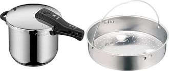 WMF Perfect Schnellkochtopf Induktion 6 & Schnellkochtopf-Zubehör, Dampfer-Einsatz gelocht, 5,8 cm, für Schnellkochtöpfe 3,0-8,5l, Cromargan Edelstahl, sp