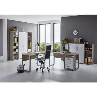 BMG M&ouml;bel BMG M&ouml;bel B&uuml;rom&ouml;bel-Set, Office Edition Set 5.1, eiche/ wei&szlig; matt