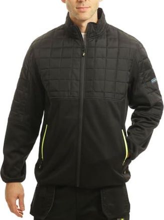 Goodyear Veste de Travail Thermique matelass&eacute;e l&eacute;g&egrave;re et Coupe-Vent avec Fermeture &eacute;clair int&eacute;grale, Noir/Noir, XXL Homme
