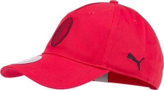 A.C. Milan Unisex Cappello ESS Con Visiera Klassische Sommermütze mit offiziellem Logo, verstellbar, rot, One Size