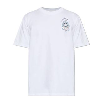 Casablanca Hotel Emblem Kurzarm-T-Shirt - - Tops - Herren - Wei&szlig; - 2XL