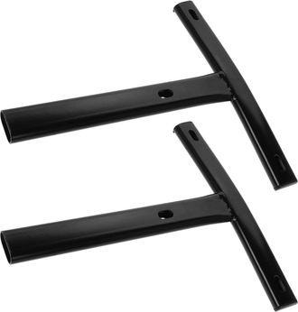 BESPORTBLE Levemolo 2 St&uuml;ck T F&ouml;rmige R&uuml;ckenlehnenst&uuml;tze aus Stabilem Stahl Ersatzteil f&uuml;r Gaming B&uuml;ro und Friseurst&uuml;hle Schwarz Inklusive Montagematerial f&uuml;r Ho