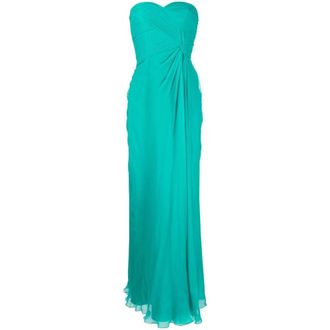 Alberta Ferretti Femme, Robes, Vert, Taille: 40 FR Robe en mousseline de soie