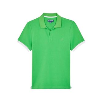 Vilebrequin Homme, Tops, Vert, Taille: S Polo en piqué coton organique uni