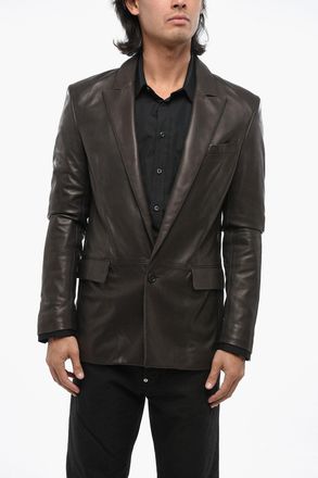 Dsquared2 Leather Blazer-Fit Jacket Dsquared2
