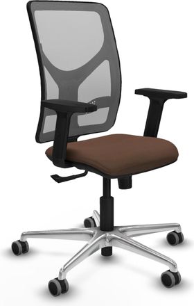 Piqueras y Crespo Schreibtischstuhl mit hoher R&uuml;ckenlehne, mit 2D-Armlehnen, h&ouml;henverstellbare Lendenwirbelst&uuml;tze, ausgestattet mit 3 Positionen und Schneideschaum, Gra