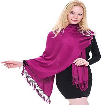 CJ Apparel Fuchsia Violet Couleur Unie Châle écharpe étole Wrap Châles Pashminas Nouvelle