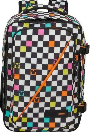 American Tourister Take2Cabin Disney - Ryanair Kabinentasche 25 x 20 x 40 cm, 24 L, 0.50 kg, Handgepäck, Flugzeug Rucksack S Underseater, Mehrfarbig (Mickey Check)