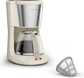 Moulinex Cafeti&egrave;re filtre Subito Moulinex beige inox, Fonction de maintien au chaud en option, Filtre permanent r&eacute;utilisable, FG5S1AE0, Rise