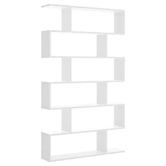 Alterego LIQUIDATODO Alterego &Eacute;tag&egrave;re Moderne et &eacute;conomique &agrave; 6 Compartiments, 80 cm, Blanc Brillant, 190 cm (H) x 80 cm (L) x 25 cm (P)