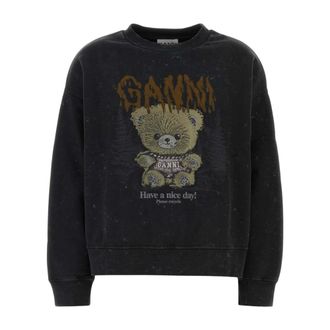 Ganni Damen, Sweatshirts & Hoodies, Schwarzk, SGr&ouml;&szlig;e