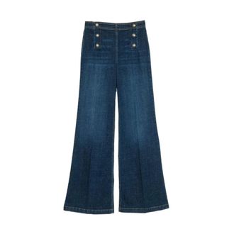 Twinset Femme, Jeans, Bleu, Taille: W28 Wide Jeans