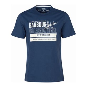 Barbour Grafisches T-Shirt mit Steve McQueen Design - - Tops - Herren - Blau - M