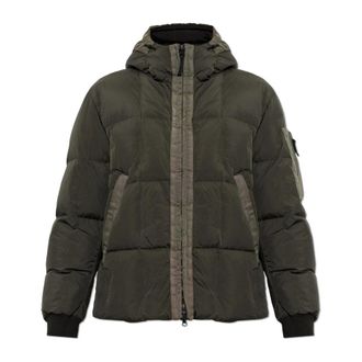 Stone Island Daunenjacke mit Kapuze - - Jackets - Herren - Grau - S