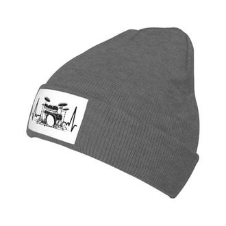 Generic Bonnet Thermo Dr&ocirc;les-Tambours-Tambour-Tambourming Thermique Beanie Doux Bonnet en Tricot pour lescalade Course &Agrave; Pied Homme