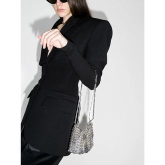 Paco Rabanne Chainmail Effect Steel Shoulder Bag - Silver