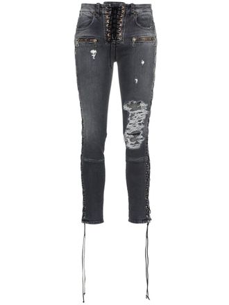 Unravel jean skinny à effet usé - Gris