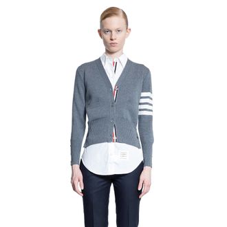 Thom Browne Wool 4-Bar V-Neck Cardigan