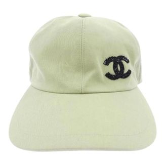 Chanel Casquette en coton Pre-owned - Femme - Pre-owned - Vert - Taille: ONE Size