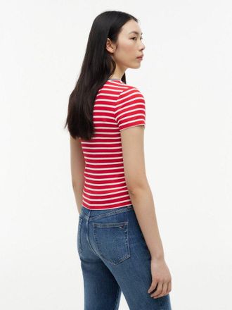 Tommy Jeans Henleyshirt TJW SLIM HENLEY SS TEE Viskosemischung, slim fit